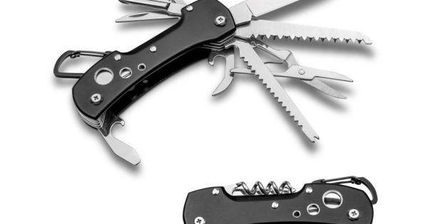 Canivete multifunções em aço inox com 12 peças Personalizado - Marca B ...